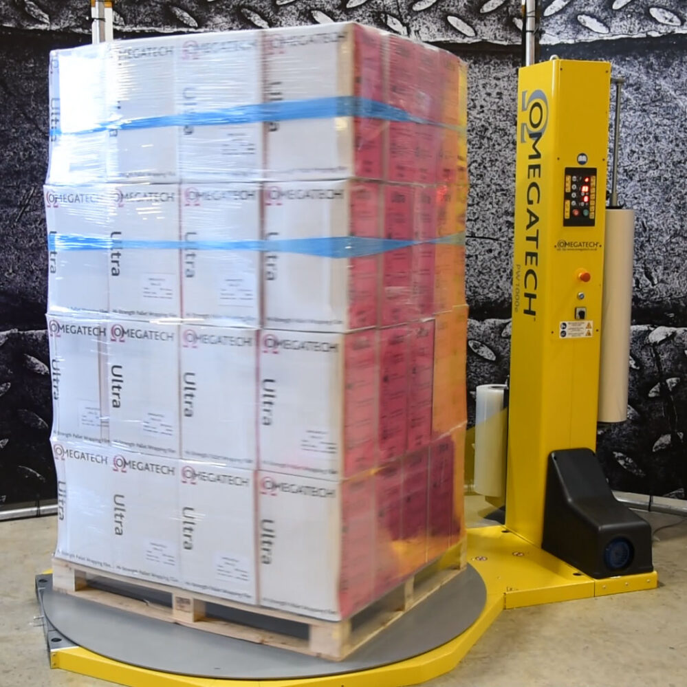 1000e Semi-Automatic Pallet Wrapping Machine | Omegatech® 1000e Semi-Automatic Pallet Wrapping Machine | Omegatech®