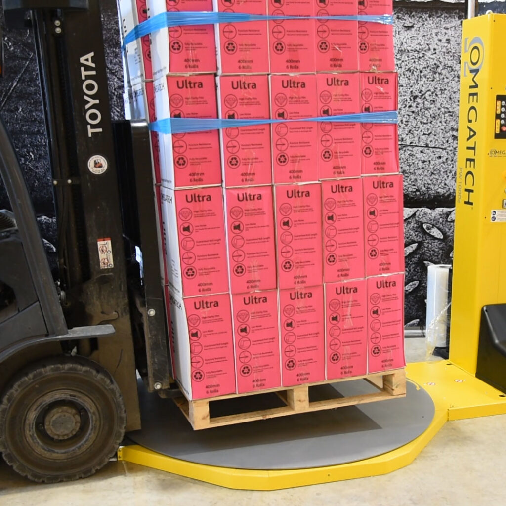 1000e Semi-Automatic Pallet Wrapping Machine | Omegatech® 1000e Semi-Automatic Pallet Wrapping Machine | Omegatech®